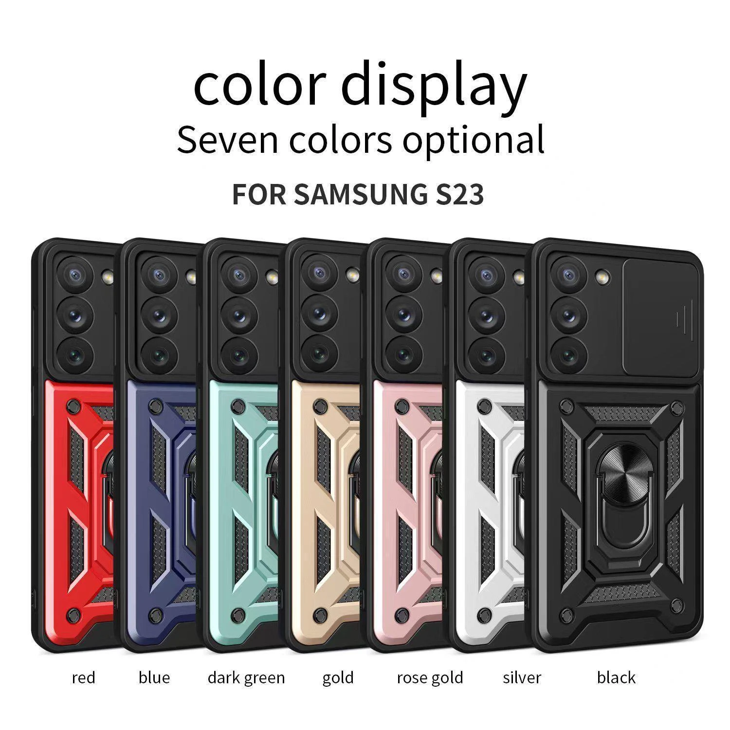SAMSUNG S23 ULTRA HEAVY DUTY RING CASE BLACK