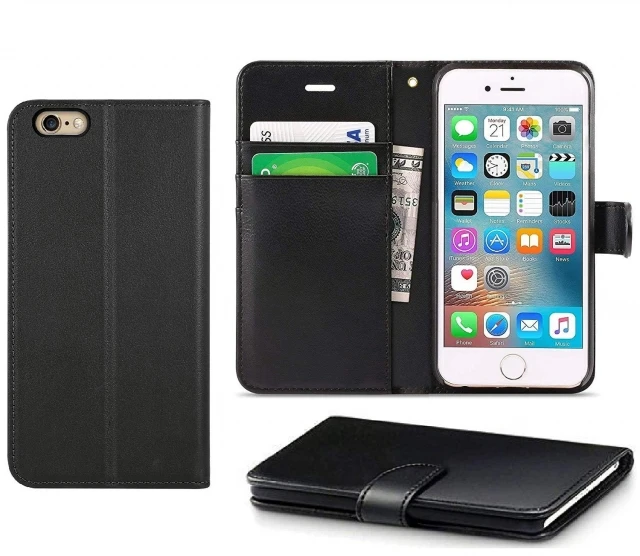 IPHONE 4 BOOK FLIP CASE BLACK